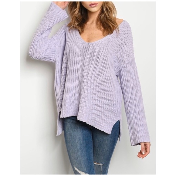 January Summer | Sweaters | Lavender Vneck Sweater | Poshmark